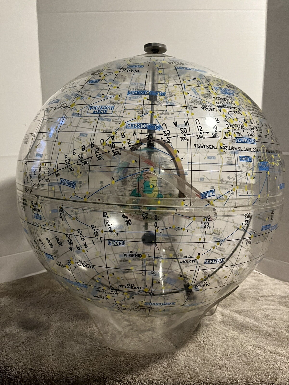 Vtg 1963 Robert Farquhar Transparent 20" Celestial Globe & Stand ...