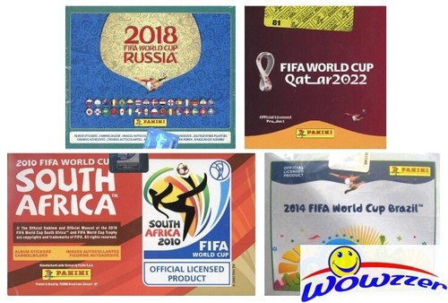 2010,2014,2018,2022 Panini World Cup Sticker Factory Sealed (4) Box ...