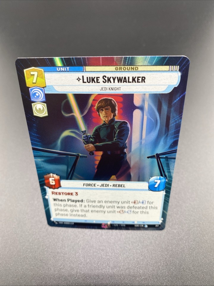 Star Wars Unlimited Spark Of The Rebellion Luke Skywalker Hyperspace Foil 317 | eBay