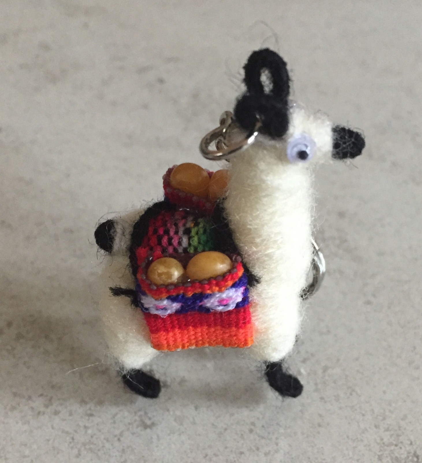 Llama Keychain Adorably Handcrafted from Peru with Saddle Pouches ...