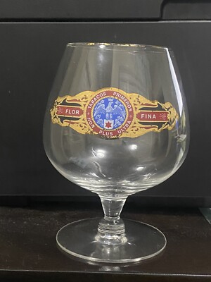 Richard E Bishop Cigar Band Brandy Glass - 24k Gold Rim - Flor Fina | eBay