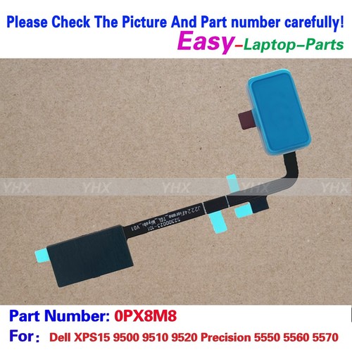 For Dell XPS15 9500 9510 9520 Precision 5550 5560 5570 Fingerprint ...