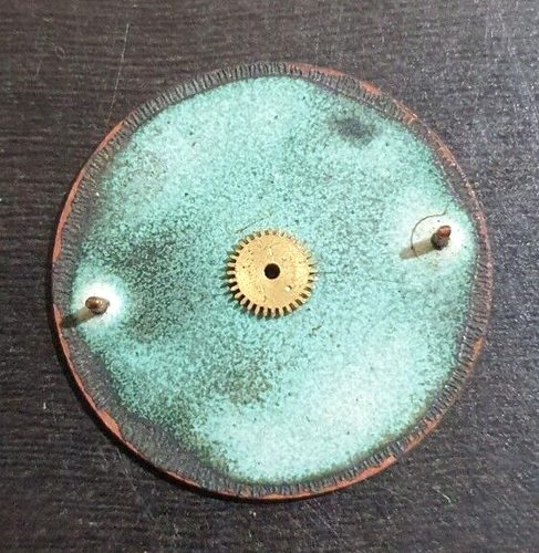 ANTIQUE ENAMEL WATCH DAIL FACE PARTS FOB POCKET WATCH PARTS GOLD LEAF ...