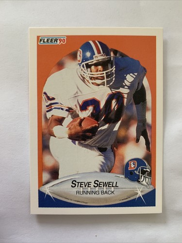 1990 Fleer Football Card #30 Steve Sewell Denver Broncos NmMt Free ...