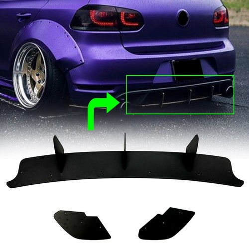For VW Golf 6 MK6 GTI 2010-14 Rear Bumper Lip Diffuser 3 Fin Valance ...