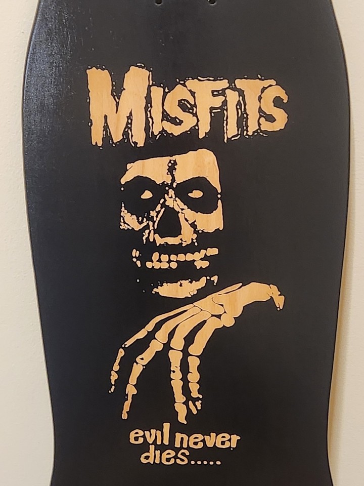 Misfits - Evil Never Dies - Skull Cut - Laser Engraved - Skateboard ...