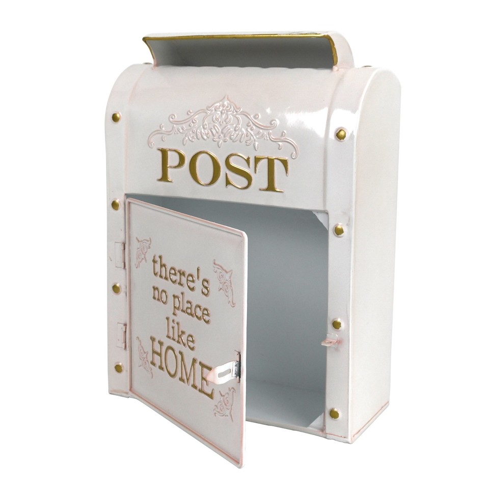 Vintage Rustic Letter Box Post Box Wall Mounted Decorative Metal ...