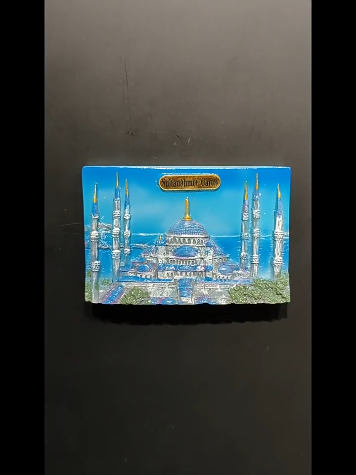 Turkey Blue Mosque Collectible Tourist Souvenir 3D Resin IDEA Fridge ...