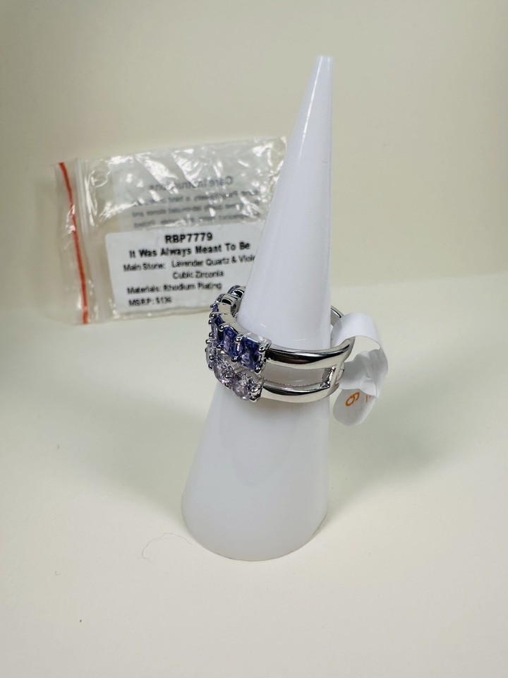 NIB Bomb Party Sz6 RBP7779 Was Always Meant To Be Lavender Quartz/CZ ...