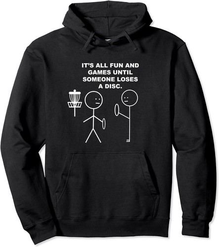 Disc Golf Frisbee Stickman Stick Figure Humor Pun Unisex Hooded ...
