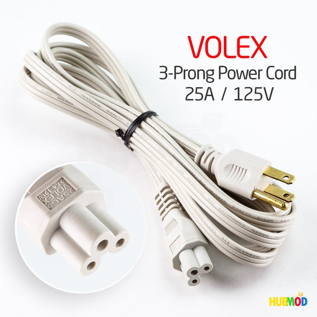 Volex 6 FT 3-prong Mickey Mouse 2.5a 125v AC Power Cable Cord Grey off ...