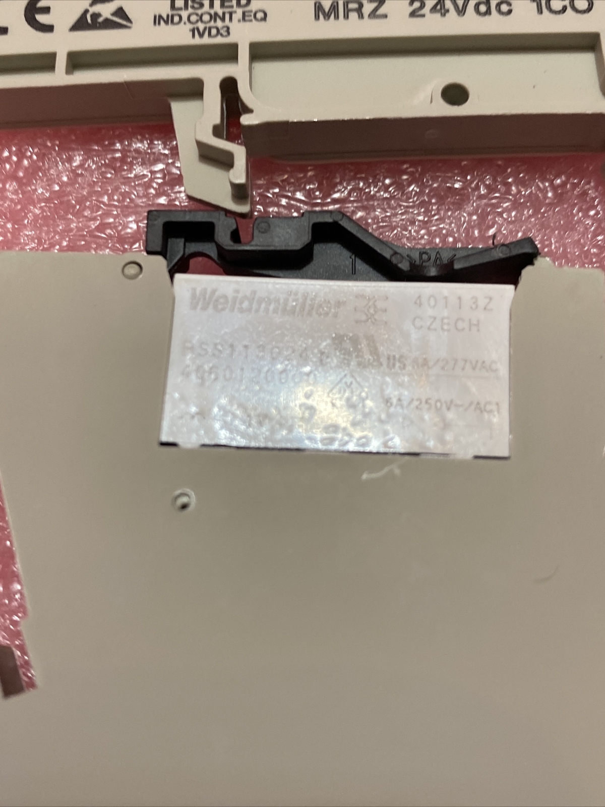 Weidmuller MRZ 24Vdc 100 Power Relay Socket with RSS113024 P/N ...