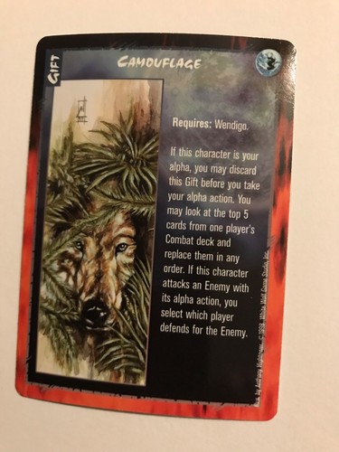 CAMOUFLAGE : RAGE 1998 LOFR CCG Sept card, White Wolf werewolf TCG Gift ...