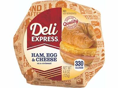 Deli Express Hot To Go Ham And Cheese Egg Croissant (4.4 OZ, 10 Per ...