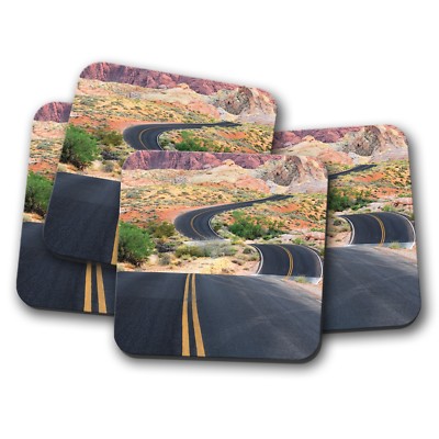 4 Set - Valley of Fire State Park Road Coaster - Las Vegas Nevada Gift ...
