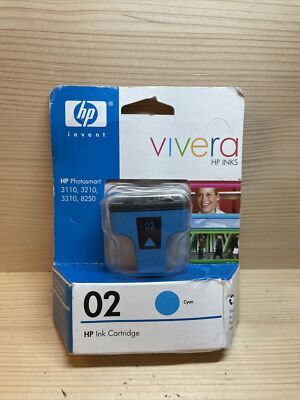 HP 02 Cyan Ink Cartridge Vivera Photosmart Printer EXP 2008 | eBay