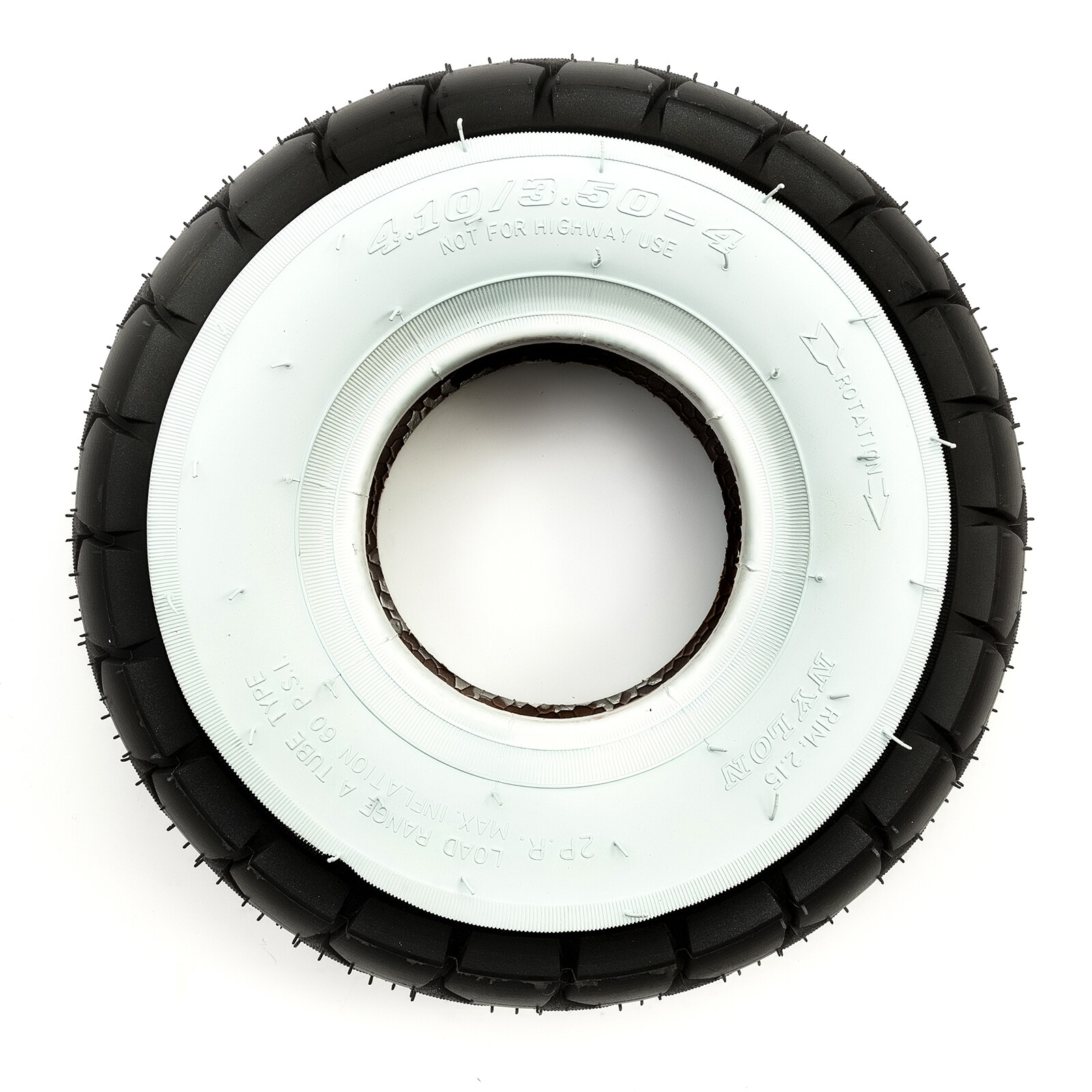 10 Inch Tyre 4.10/3.50-4 Mini BMX Bike Bicycle White & Black Tread 4 ...