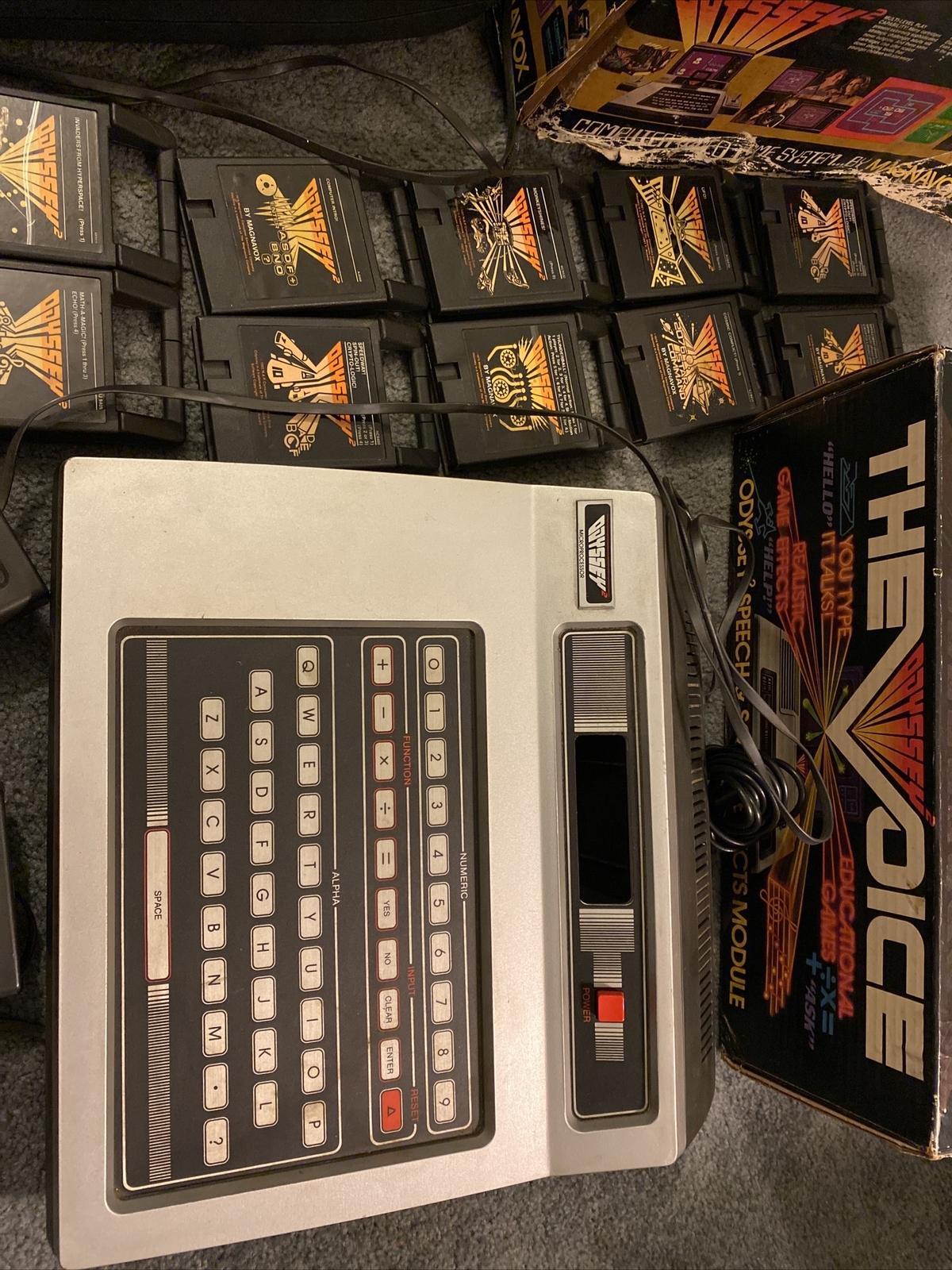 Magnavox Odyssey 3 Consoles.2 Boxes.The Voice W/box.10 Games /untested ...