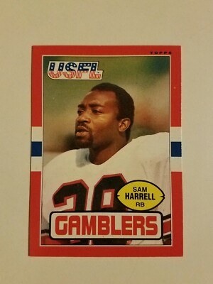 1985 Topps USFL Sam Harrell #43 Houston Gamblers | eBay
