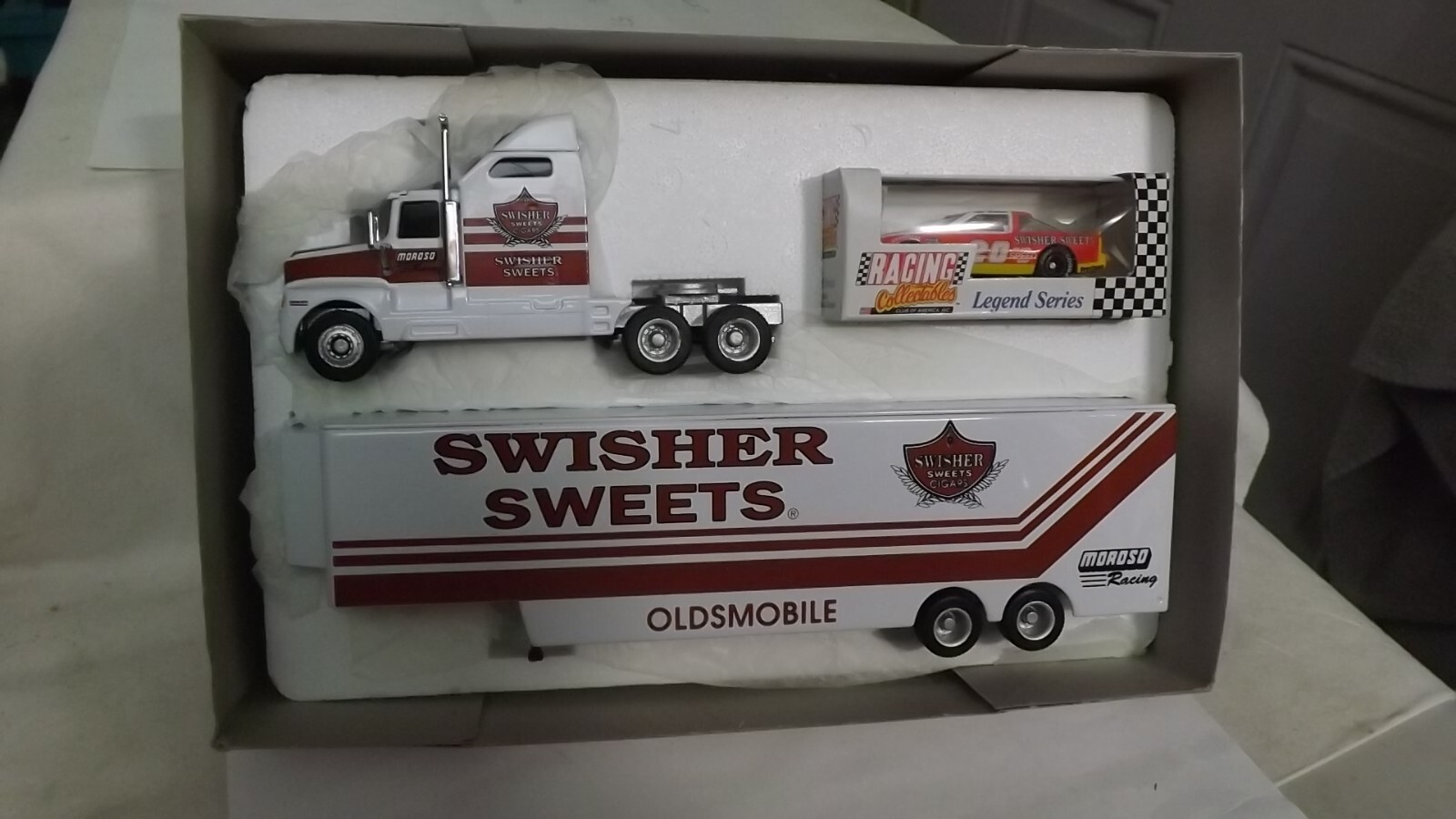 Racing Collectibles Swisher Sweets Semi Truck & Trailer & Stock Car 1/ ...