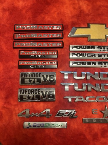 HUGE Lot of Car Truck Emblems Badges Nissan Toyota Ram Chevy Ford Etc ...
