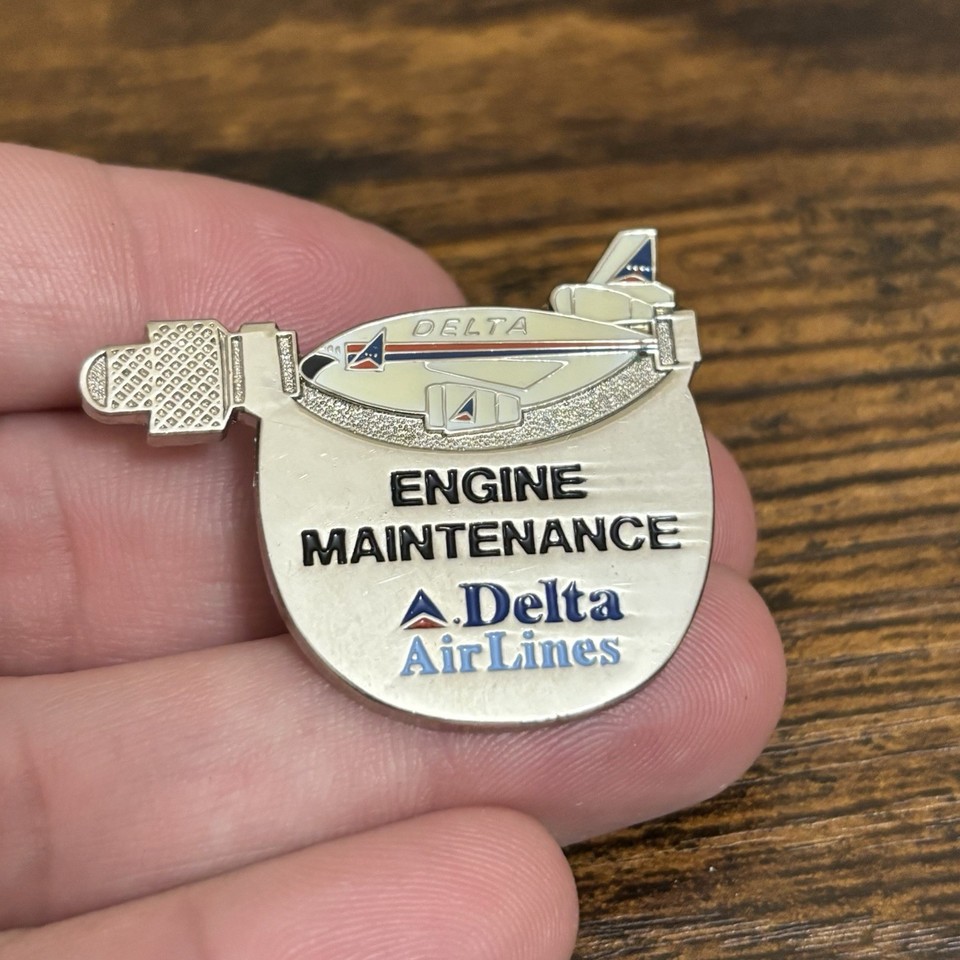 Rare Delta Engine Maintenance Delta Air Lines Employee Pin | eBay