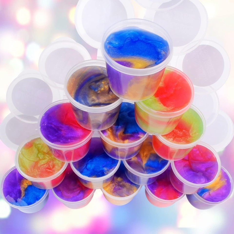 16 Pack Galaxy Slime Bulk, Kids Party Favors Slime Putty Kit for Girls ...