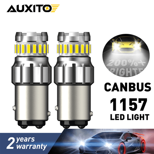 2x 1157 BAY15D 2057 2357 7528 White LED Brake Park Turn Signal Rear ...