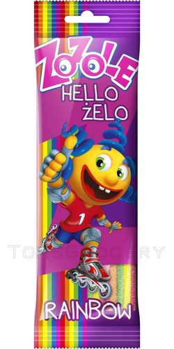 ZOZOLE Hello Zelo Rainbow Sour Sugar Coated Belts Ribbons Gummi Candy ...