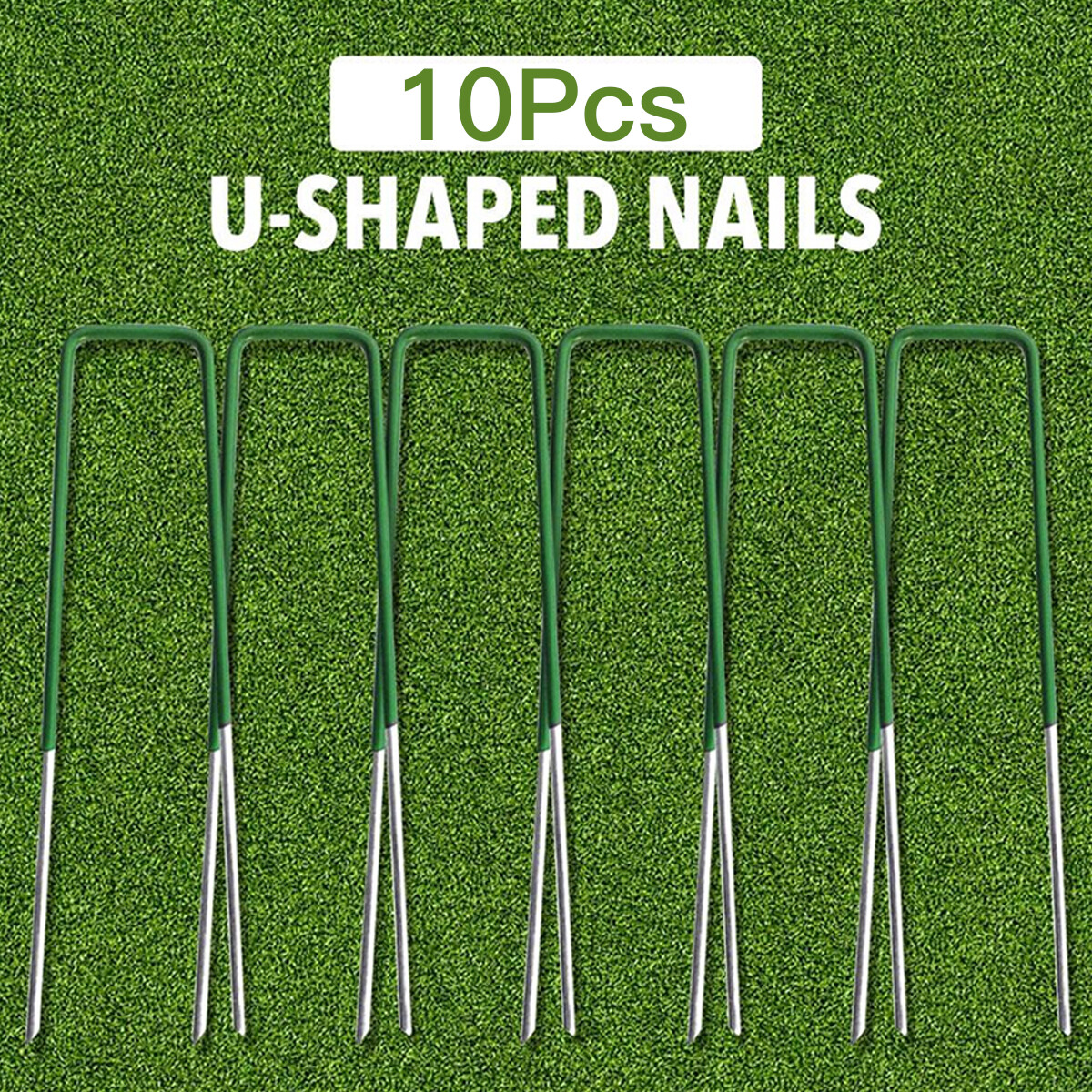 Artificial Grass Pegs Half Green U Pins Galvanised Steel U Pegs ...