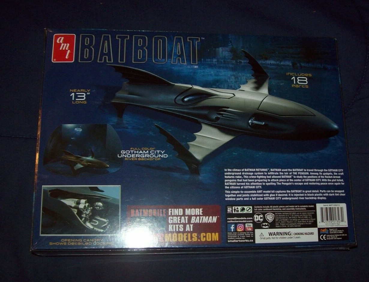 Amt 1/25 Scale Batman BATBOAT Sealed Model Kit | eBay