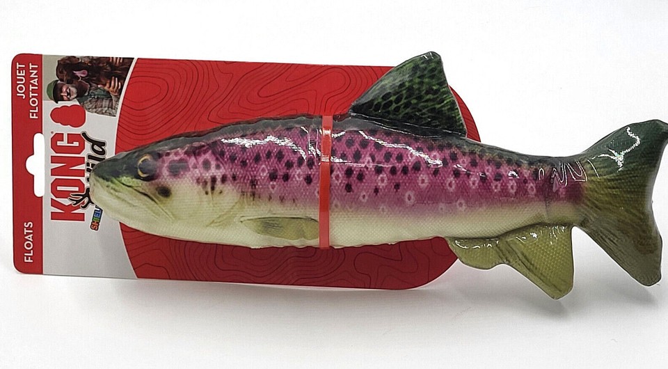 KONG Shieldz Wild Fish Training Dummy Floating 11" Dog Fetch Toy *Pick ...