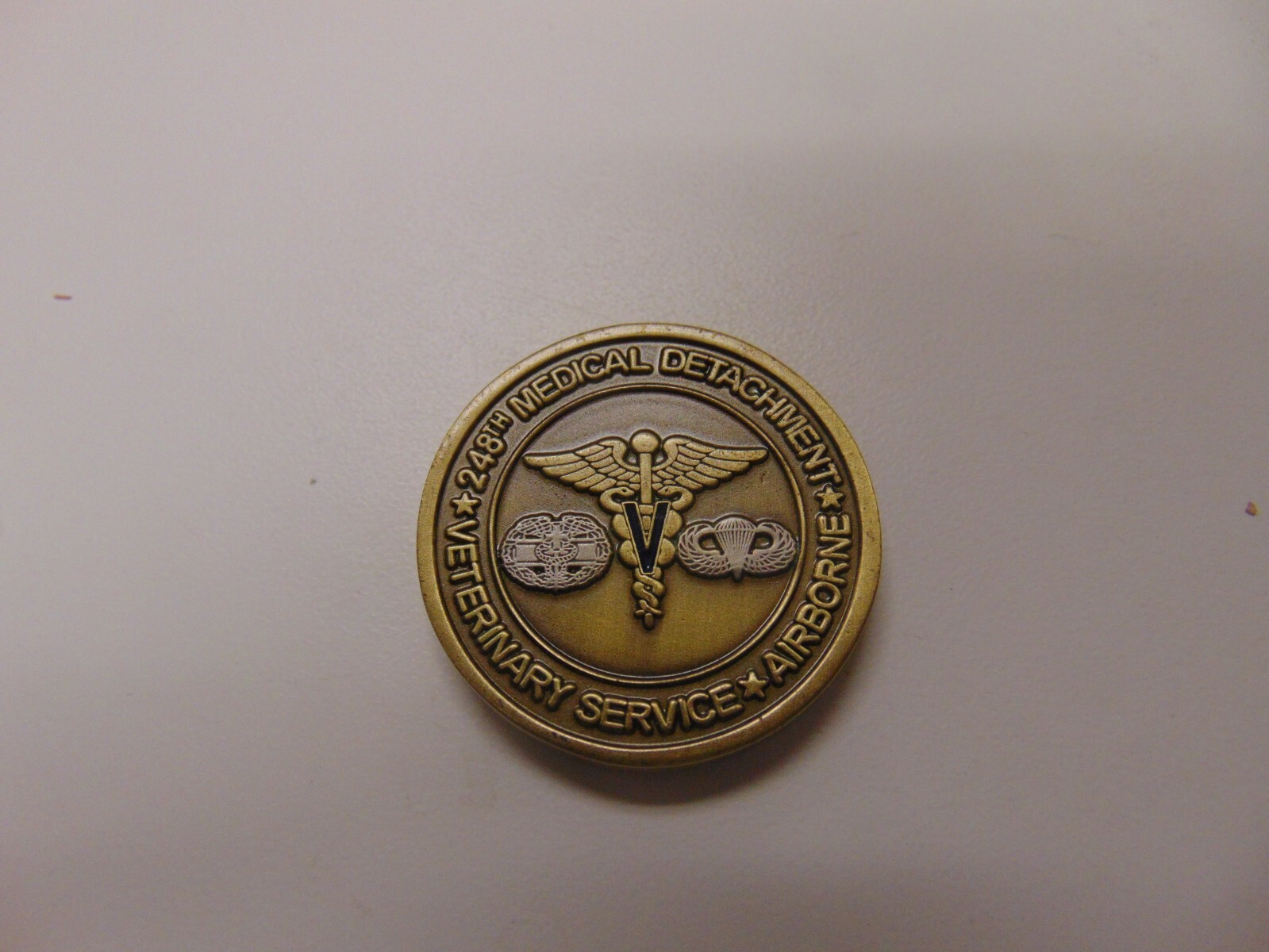 CHALLENGE COIN 248TH MEDICAL DETACHMENT VETERINARY SERVICE AIRBORNE ...