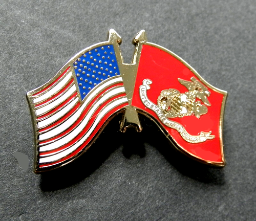 MARINE CORPS MARINES COMBO FLAG LAPEL PIN BADGE 1.25 INCHES USMC US | eBay