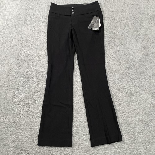 NWT Hollywould Simply Slender Black Pant Triple Button Closure Size 0 Short | eBay