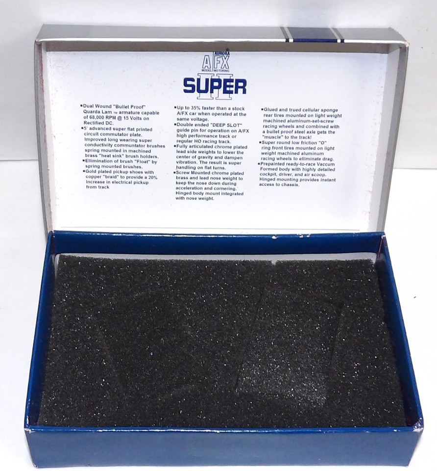 AURORA AFX SUPER II REPRODUCION BOX AND INSERT NICE USED CONDITION HO ...
