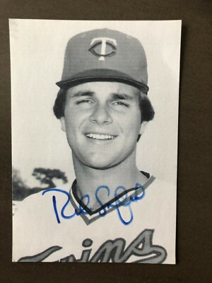 Minnesota Twins RICK SOFIELD autographed Postcard-sized Photo Card | eBay