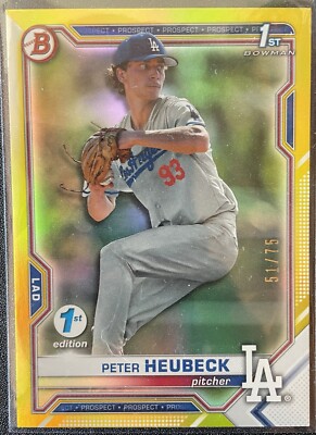 2021 Bowman draft 1st Edition Peter Heubeck /75 | eBay