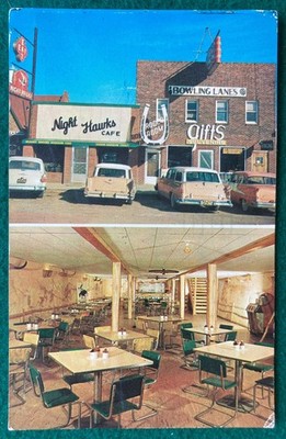 c1960 Camdenton Missouri Night Hawk Cafe Chrome Postcard Bowling Juke ...