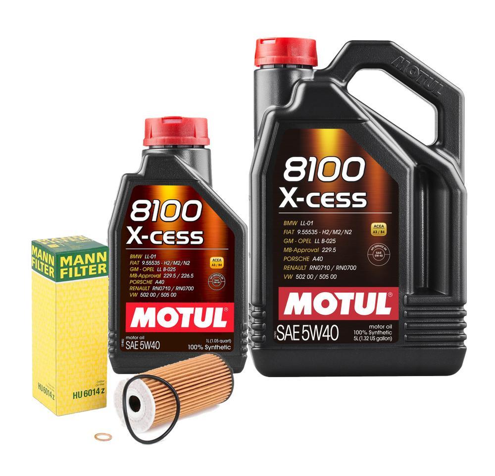 Motul + OEM Engine Oil Change Kit (5W40) (6 Liter) (X-CESS 8100) | eBay