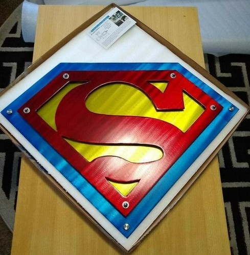 Metal wall decor Superman plasma cut sign indoor outdoor deck patio ...