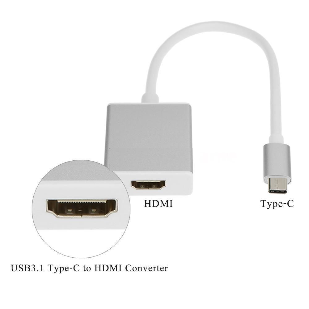 USB 3.1 Type-C to HDMI Female Adapter Audio Video 4K HD For Oppo Find ...