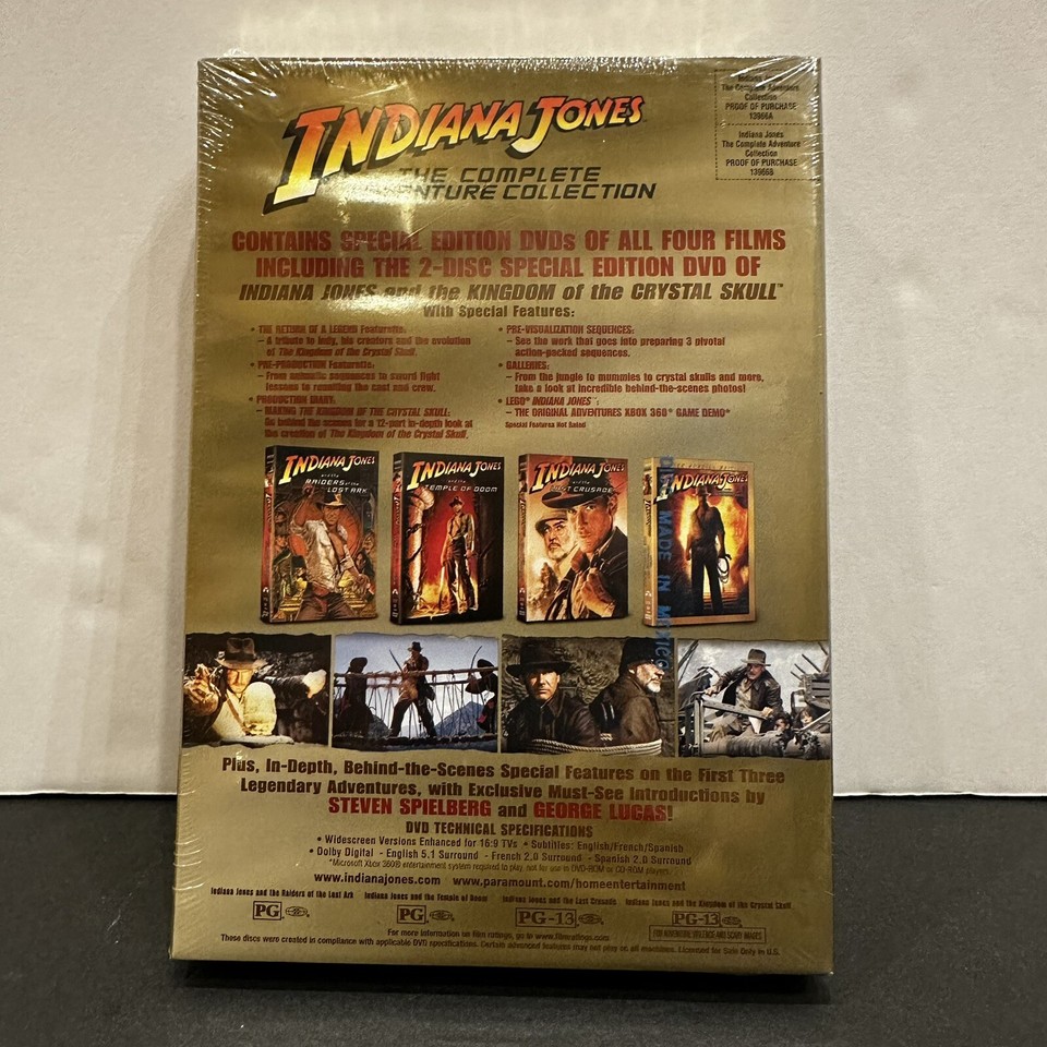 Indiana Jones - Complete Adventure Collection - 5-Disc DVD Set -2008 ...