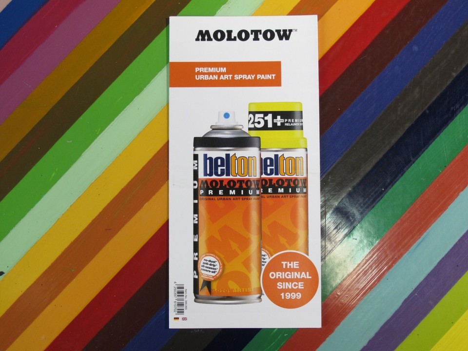 Graffiti art show card zine color chart - Molotow Krink Montana Ironlak ...