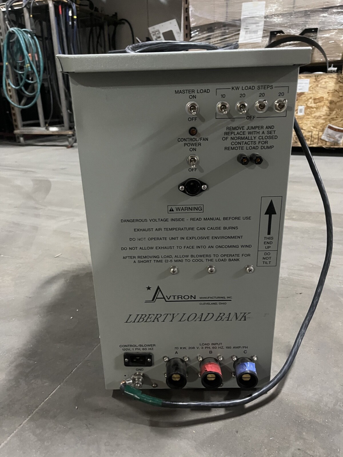 Used Avtron 70KW Liberty LPH70 Resistive Load Bank | 208V 3Ph 60Hz ...