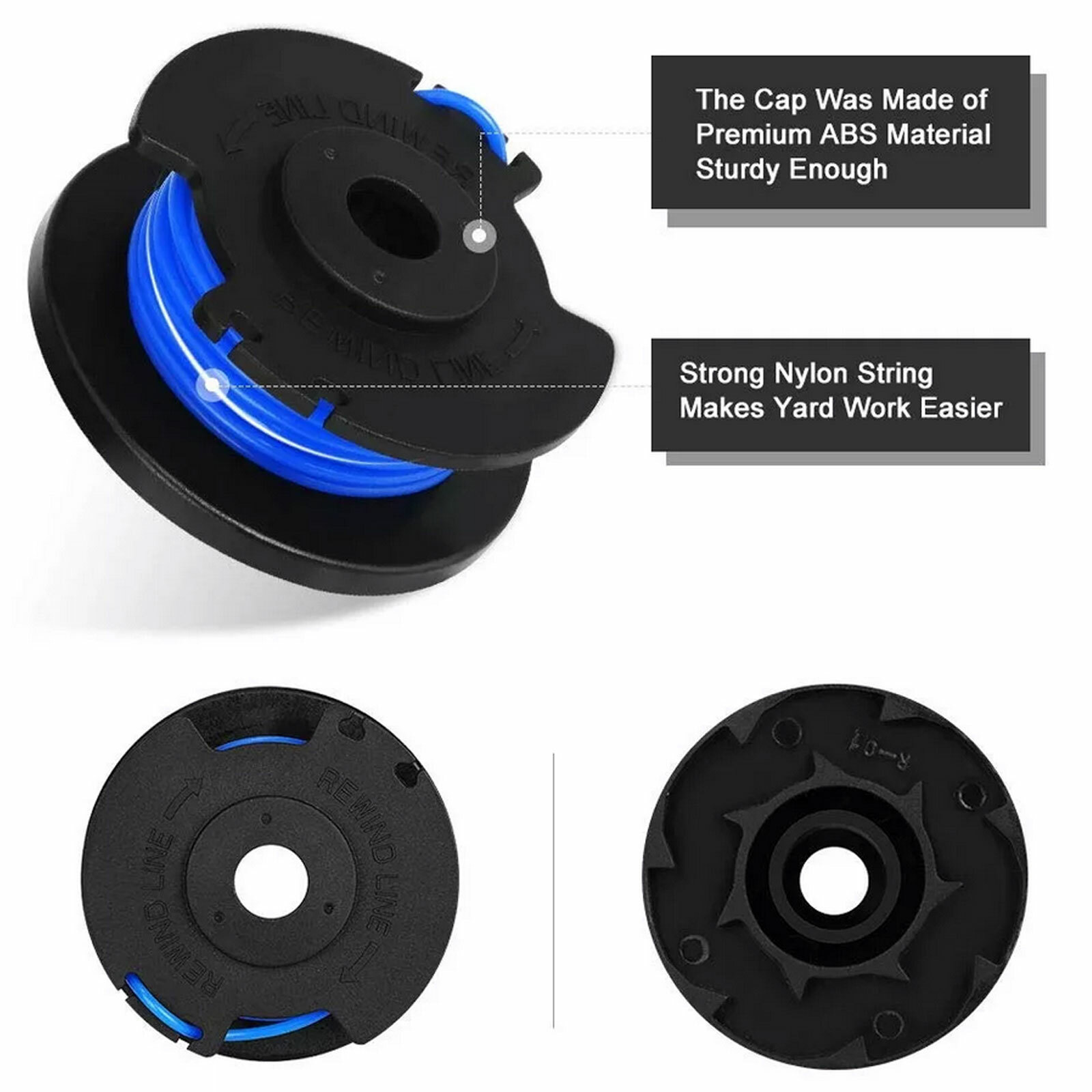 1-10Pcs Replacement Trimmer Spool & Line Strimmer +Cap For Ryobi Grass ...