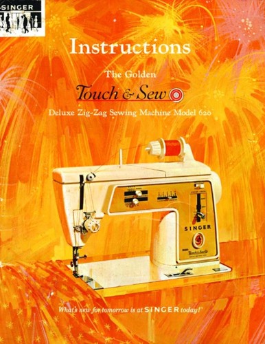 Large Deluxe-Edition Instructions Singer 620 Manual Sewing Machine ...