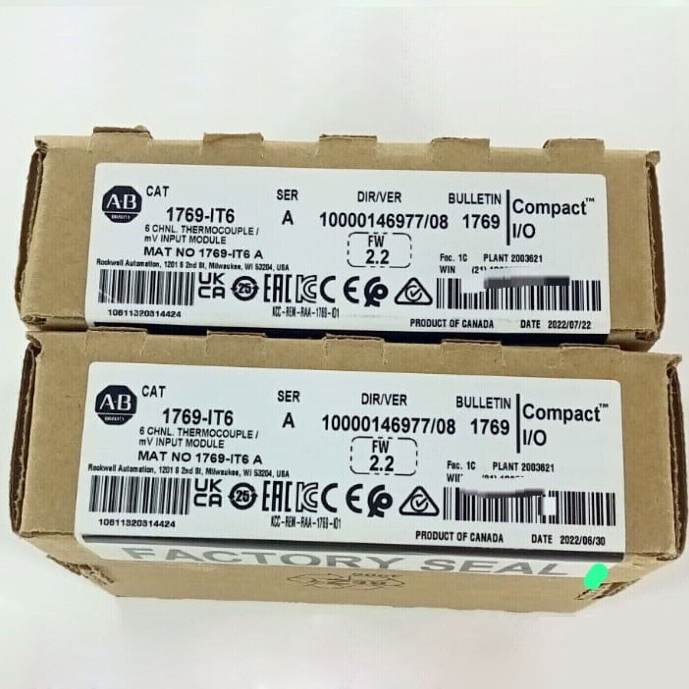 2023 Allen Bradley 1769-IT6 1769IT6 CompactLogix 6 point Thermocouple ...