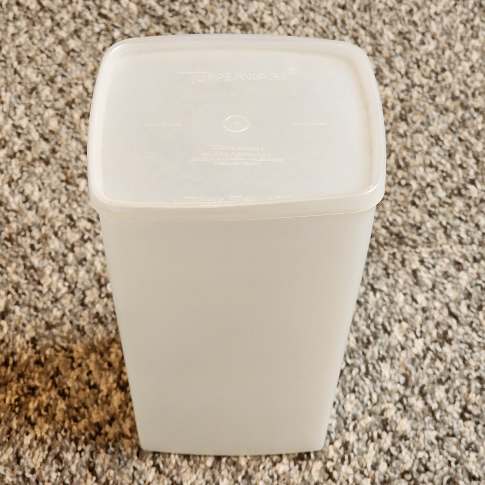 Vintage Tupperware 1314-4 Cracker Keeper Container Tall Square With Lid ...