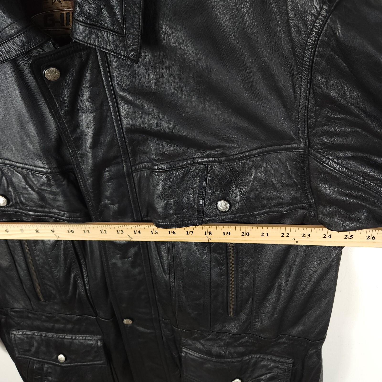 Global Identity Jacket Men's Medium Black Leather Ful… - Gem